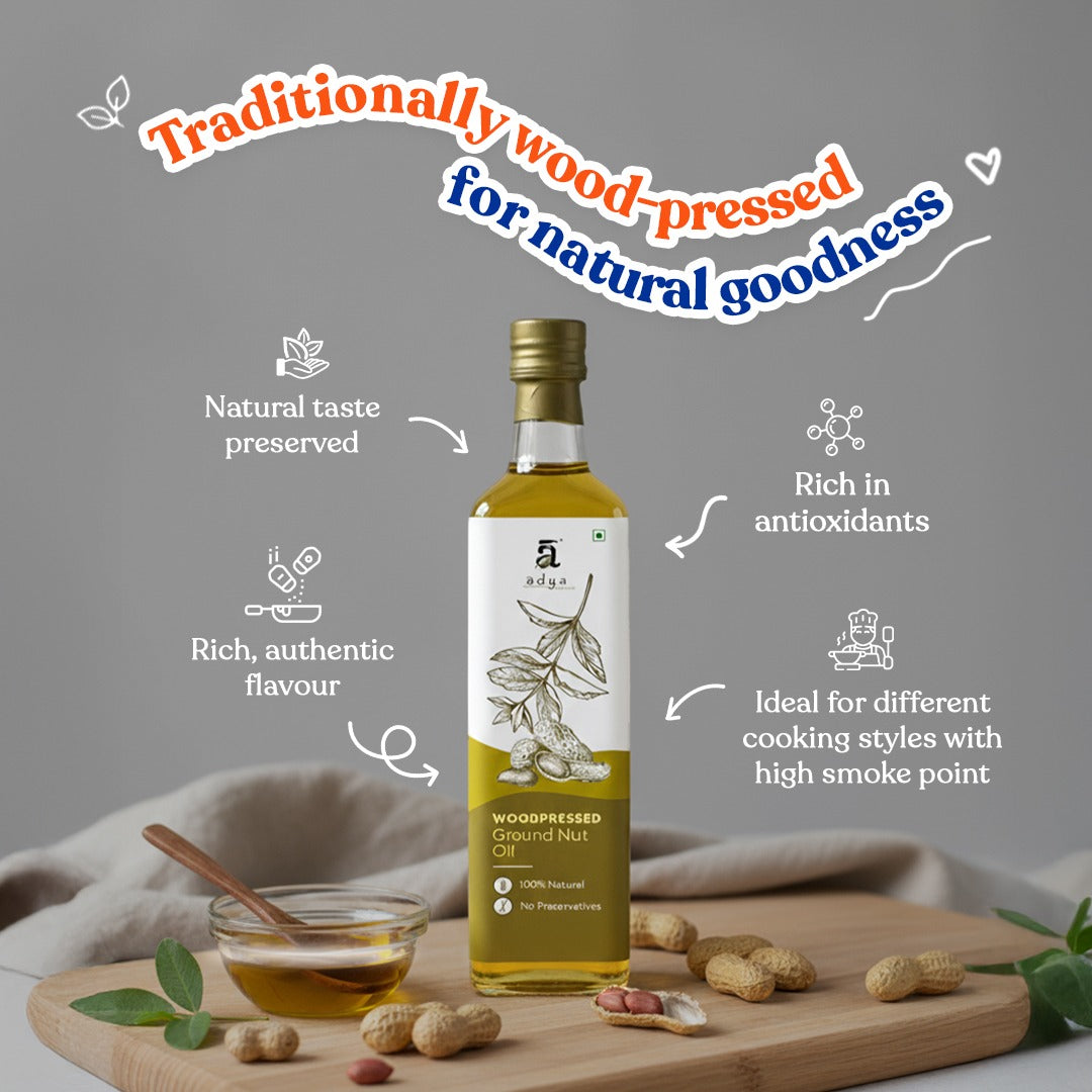 Buy Kachi Ghani Groundnut Oil – Adya Organics Official